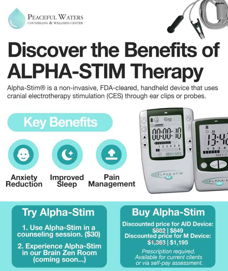 Alpha-Stim - Peaceful Waters Counseling Center